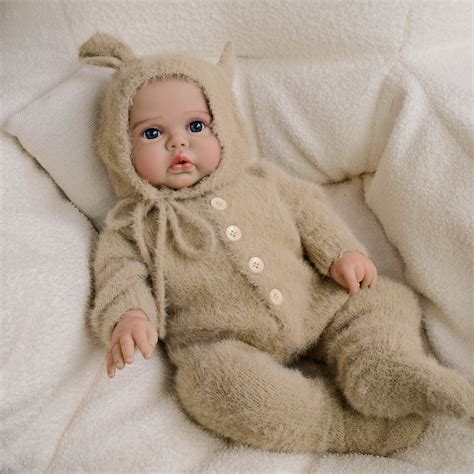 Pickle Twins 19 Reborn Doll Brothers Set One Awake In Bear Hoodie On