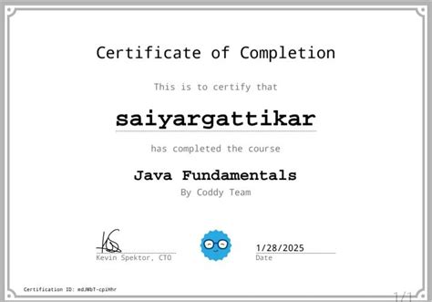Java Programming Certification Learning Softwaredevelopment Sai Yargattikar