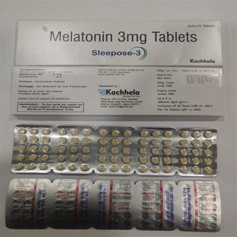 Melatonin 3 Mg Tablet At ₹ 70 Stripe Anti Psychotic Anti Depressant In Nagpur Id 26355177291