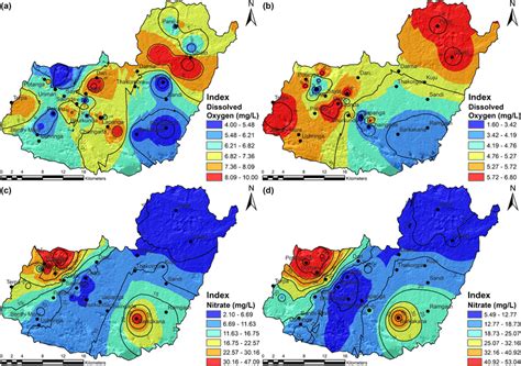 Spatial Distribution Maps For Pre And Post Monsoon Seasons Showing The