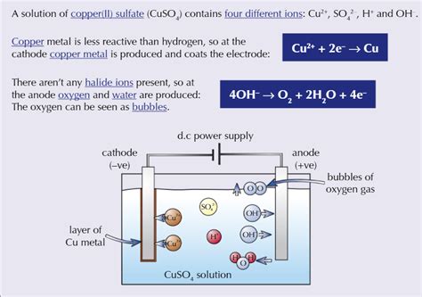 C Electrolysis Diagram Quizlet
