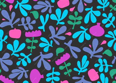 Premium Vector Abstract Vector Seamless Pattern Of Leaves And