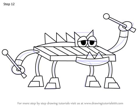 How To Draw Pling Plong From Mixels Mixels Step By Step