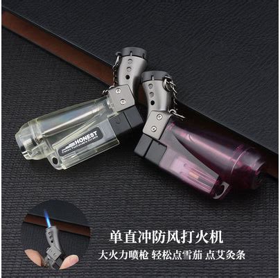 创意充气体打火机高温直冲小焊枪个性防风雪茄艾灸点火器喷枪包邮 虎窝淘