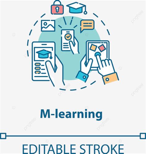 M Learning Concept Icon Thin Device Icon Vector Thin Device Icon PNG