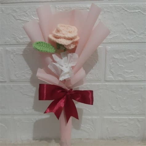 Jual Buket Bunga Mini Buket Bunga Rajut Crochet Flowers Handmade Daisy Rose Shopee Indonesia