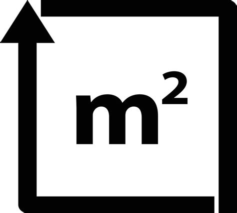 Square Meter Icon On White Background M2 Sign Measuring Land Area