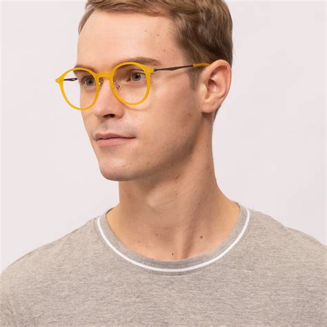 April Oval Yellow Eyeglasses Mouqy Eyewear