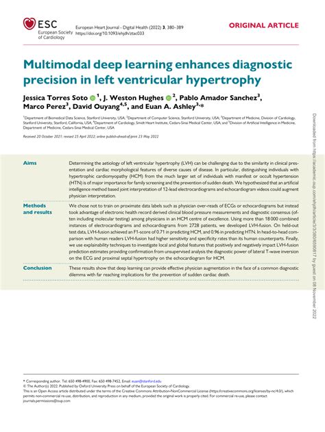 Pdf Multimodal Deep Learning Enhances Diagnostic Precision In Left