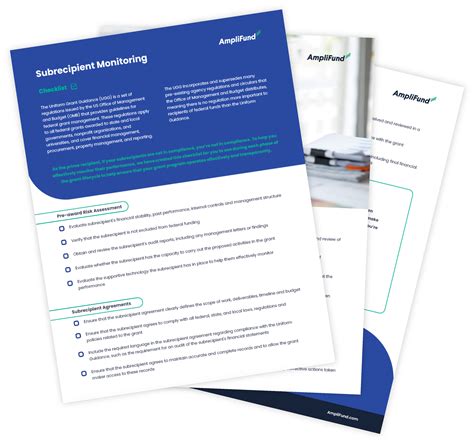 Subrecipient Monitoring Checklist Amplifund