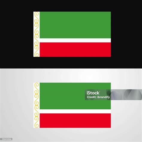 車臣國旗旗幟設計向量圖形及更多三角旗圖片 三角旗 形狀 插圖 Istock