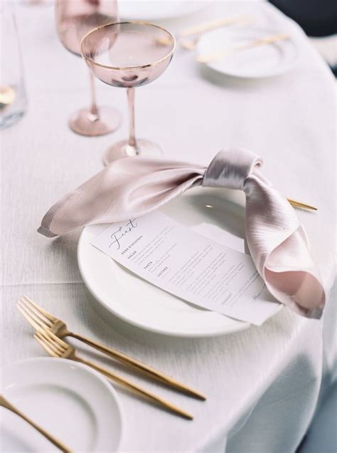Elegant And Simply Chic Table Setting Napkins Wedding Table Wedding Place Settings Golf Club