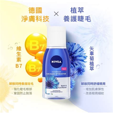 【nivea 妮維雅】極淨深層眼部卸妝液極淨透亮眼部卸妝液 兩入組 125ml 蝦皮購物