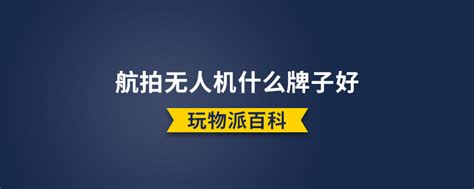 航拍无人机什么牌子好 玩物派