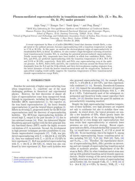 Phonon Mediated Superconductivity In Transition Metal Trioxides Pdf