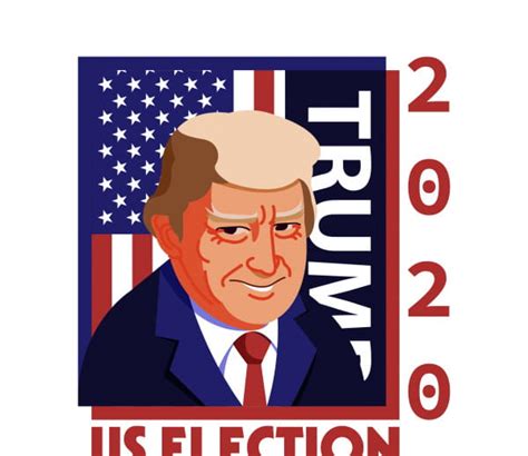 2020 미국 선거 배너 대통령 스케치 만화 디자인 Ai Eps Uidownload