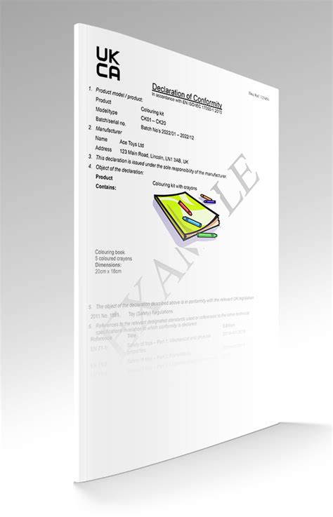 Ukca Marking Declaration Of Conformity Template• Self Assessment• Toys Product Compliance Support