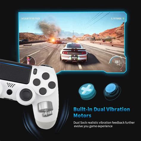 Buy Wireless Controller Compatible For PS Slim Pro Console Double Vibration Axis Gyro