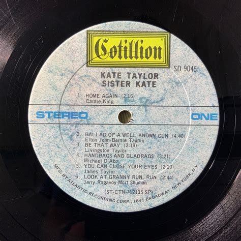 Kate Taylor Sister Kate Vinyl Us Pressing 1971 Etsy
