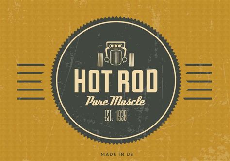 Vintage Hot Rod Vector Background Vintage Hot Rod Hot Rods Retro