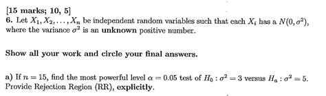 Solved Marks Let X X Xn Be Chegg Com