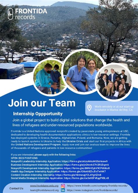 Internship Opportunity With Usc United Nations Project Admission