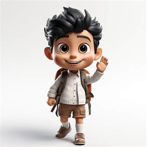 premium ai image 3d render of a funny cartoon nerd geek character