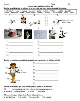 Vocabulary Quiz Chapter B Realidades By Karen Barton Spanish Teacher Shares