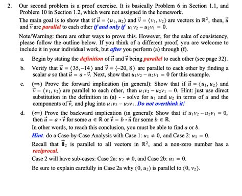 Solved A C Our Second Problem Is A Proof Exercise It Chegg Com