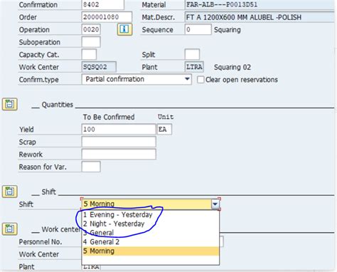 Solved Pp Co11n Shift Derivation Shift Code Displays Wi Sap