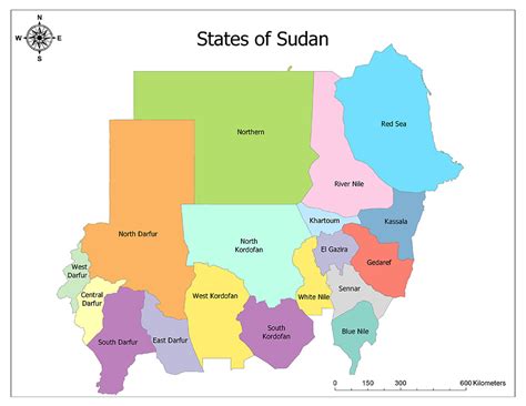 Sudan Map With Cities