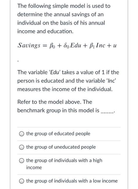 Solved The Following Simple Model Is Used To Determine The Chegg