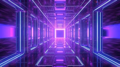 네온 불빛이 있는 미래형 큐빅 공간 터널 매혹적인 추상 3d 렌더링 추상 공간 배경 푸른 벽 배경 불빛 배경 이미지 Hd 추상 공간 푸른 벽 불빛 배경 사진