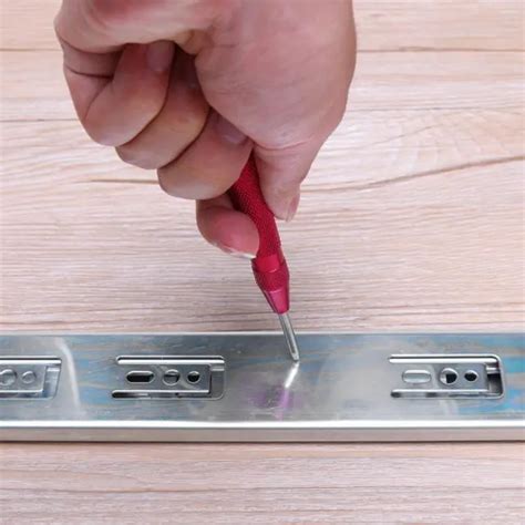 Automatic Centre Punch Steel Spring Loaded Marking Holes Hand Tool Red