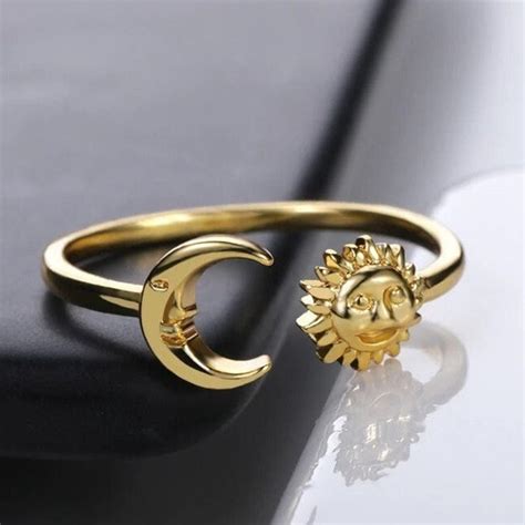 Sun And Moon Ring Etsy