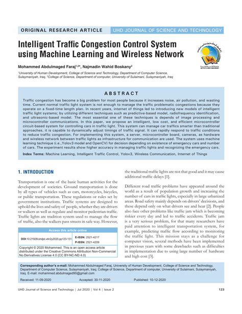 Pdf Intelligent Traffic Congestion Control System Using Dokumentips