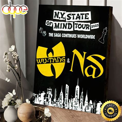 Wu Tang Clan And Nas New York State Of Mind Tour 2023 Poster Canvas