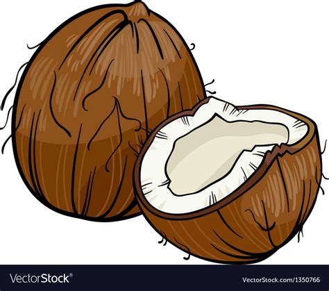 Coconut Cartoon Royalty Free Vector Image VectorStock