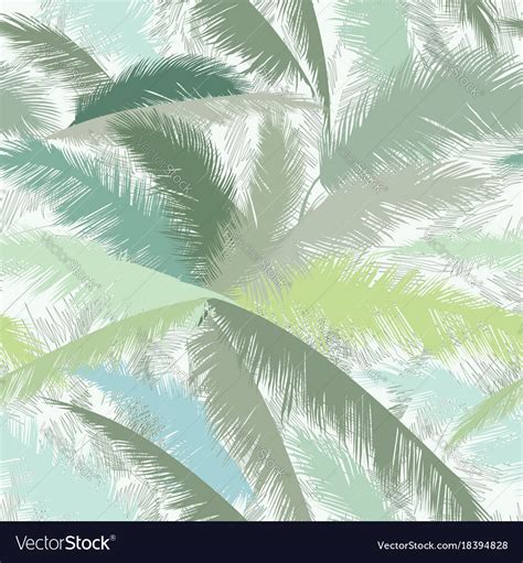 Floral Pattern Palm Tree Leaves Summer Tropical Vector Image