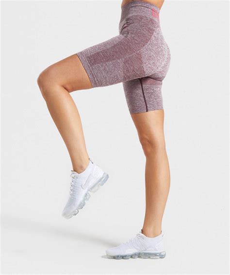 Gymshark Flex Cycling Shorts Berry Marl Rose Gymshark