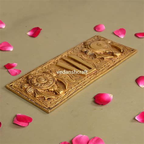 Brass Shankh Chakra Namah Wall Hanging Vedansh Craft