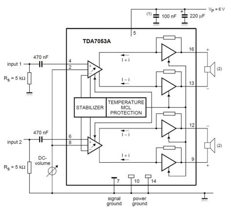 Rangkaian Penguat Tda7053 Elektrologi