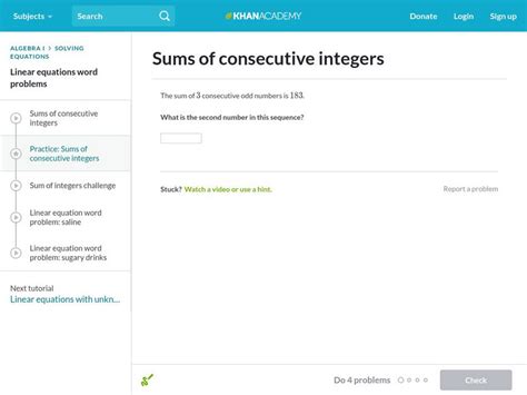 Khan Academy Sums Of Consecutive Integers Unit Plan For 7th 8th Grade Lesson Planet
