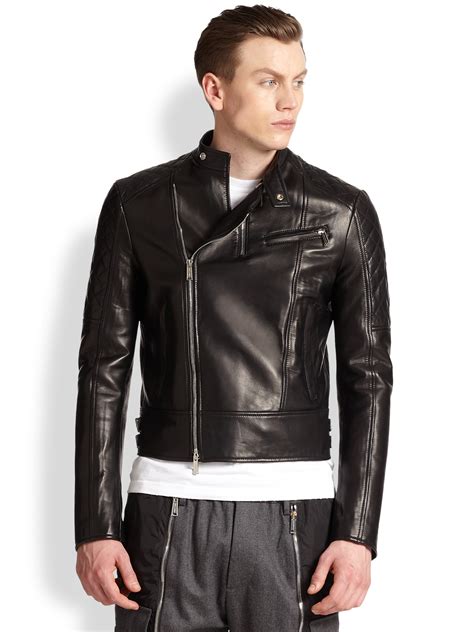 Lyst Dsquared² Quilted Leather Motorcycle Jacket In Black For Men