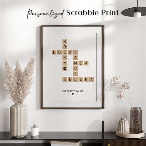 Crossword Names Wall Decor Etsy