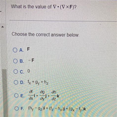 Solved What Is The Value Of F Choose The Correct Chegg Com