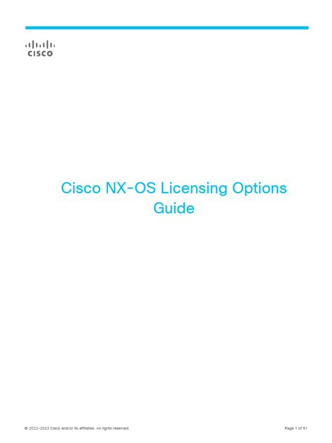Cisco Nx Os Licensing Options Guide Cisco Nexus Licensing Options