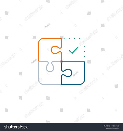 Simple Solutions Compatibility Assemble Puzzle Pieces Stock Vector Royalty Free 2088517732
