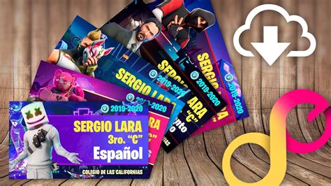Etiquetas Escolares De FORTNITE Descarga El Archivo Editable YouTube