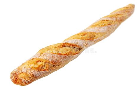 Pan De Baguette Aislado De Fondo Blanco Imagen De Archivo Imagen De
